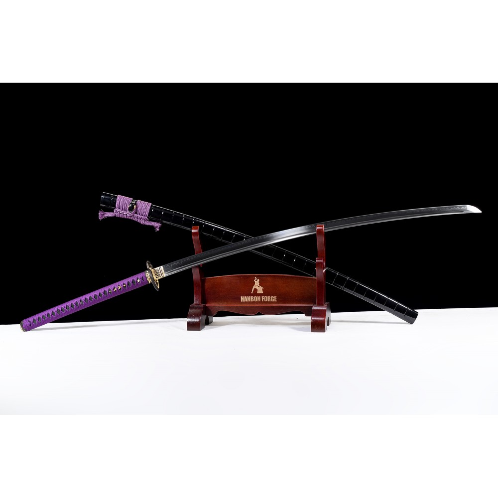 Japanese Samurai Odachi Nodachi Sword - SHINOGI-ZUKURI Blade with Clay Tempered Hamon | HanBon Forge