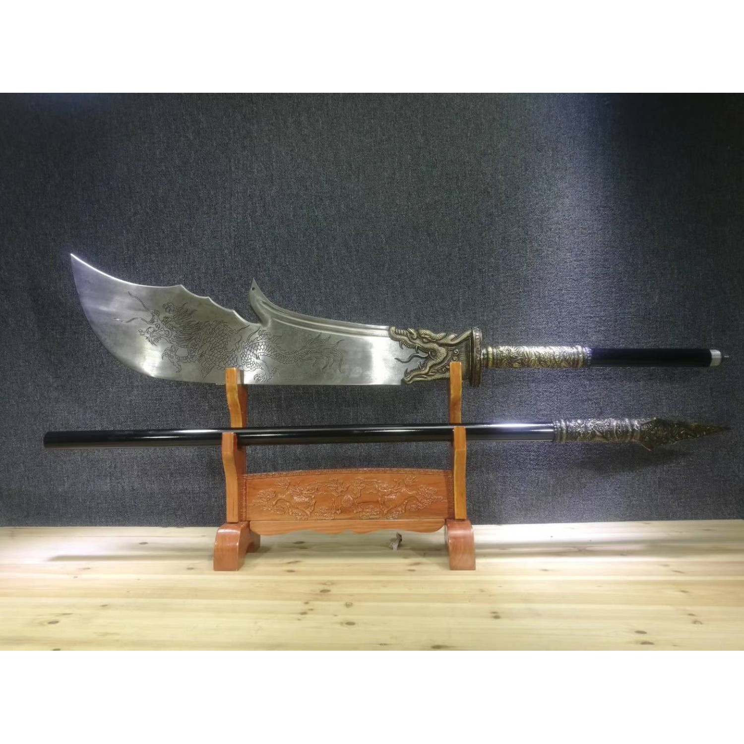 Green Dragon Crescent Blade (Guan Dao) - Replica of Guan Yu's Sword ...