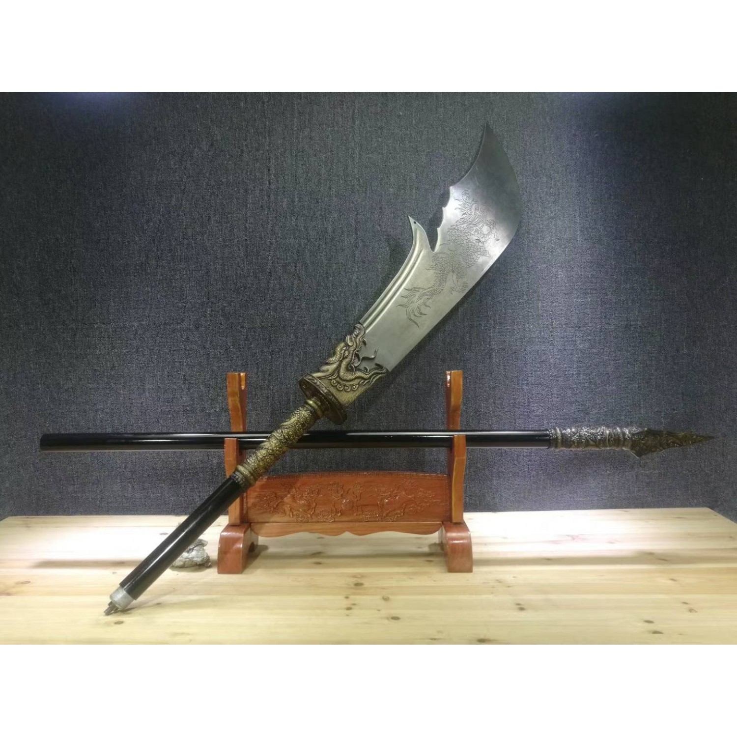 Green Dragon Crescent Blade (Guan Dao) - Replica of Guan Yu's Sword ...
