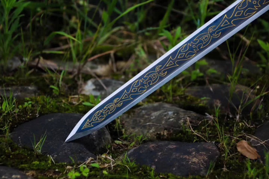 Chinese Sword Jian 1095 High Carbon Steel Handmade Sharpened Frost ...