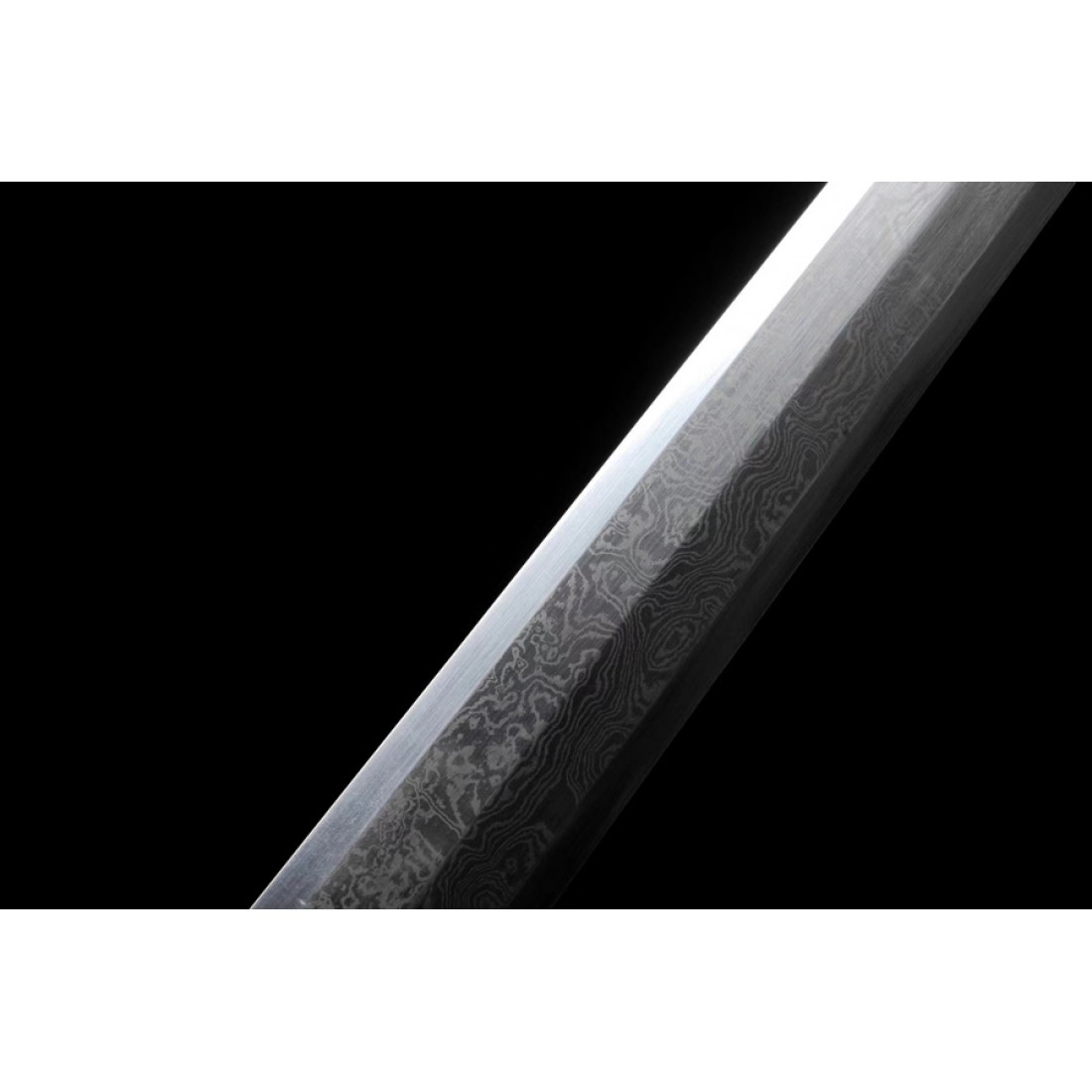 Chinese Sword Jian Folded Pattern Steel Pure Copper Guard Hand Forged Blade