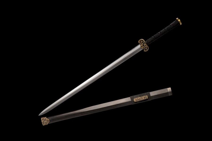 Han Wu Chinese Sword Jian Folded Steel Blade Handcrafted Pure Copper ...