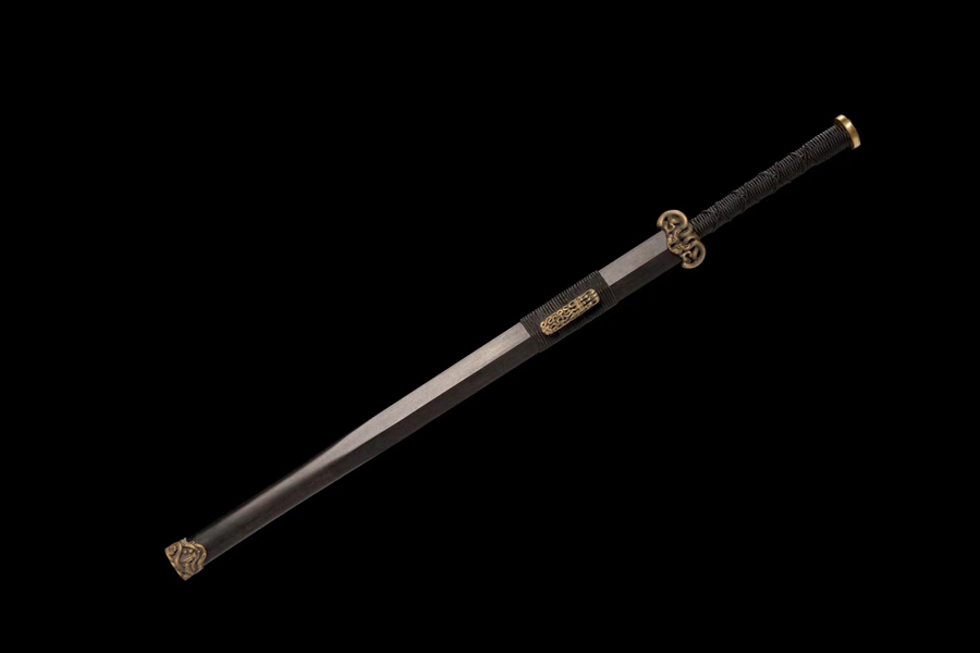 Han Wu Chinese Sword Jian Folded Steel Blade Handcrafted Pure Copper ...