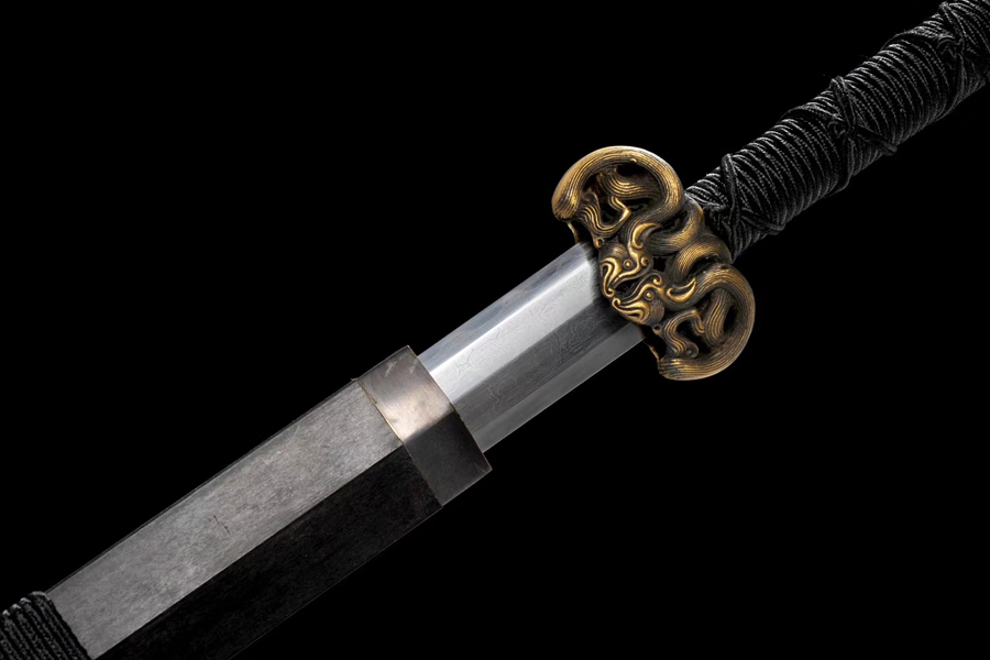 Han Wu Chinese Sword Jian Folded Steel Blade Handcrafted Pure Copper ...