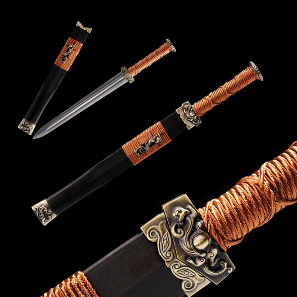 Red Cliff Jian Sword - Folded Steel Short Jian with Historical Fittings ...