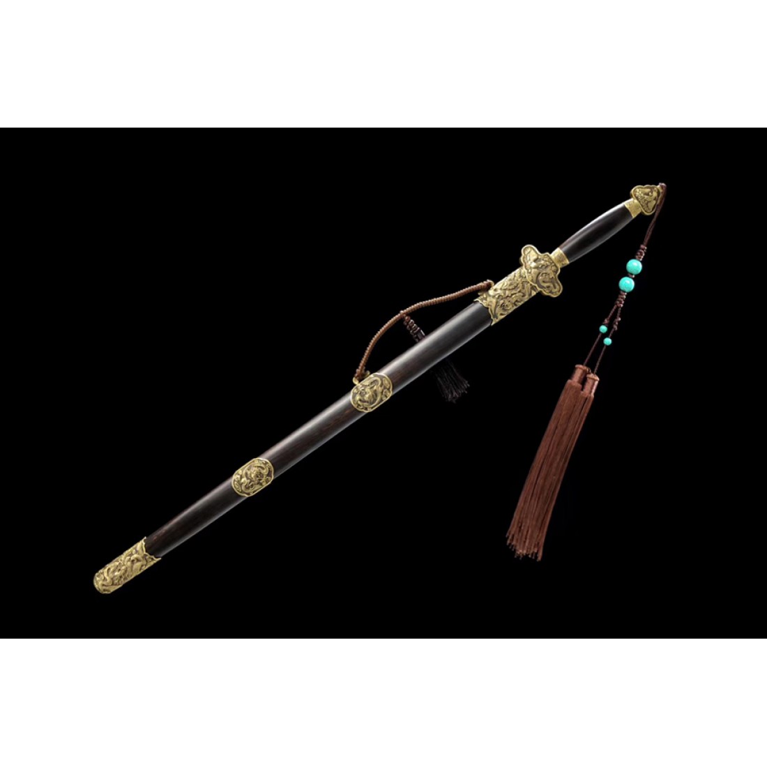 Dragon and Phoenix Jian Sword - Folded Steel Clay Tempered Blade ...