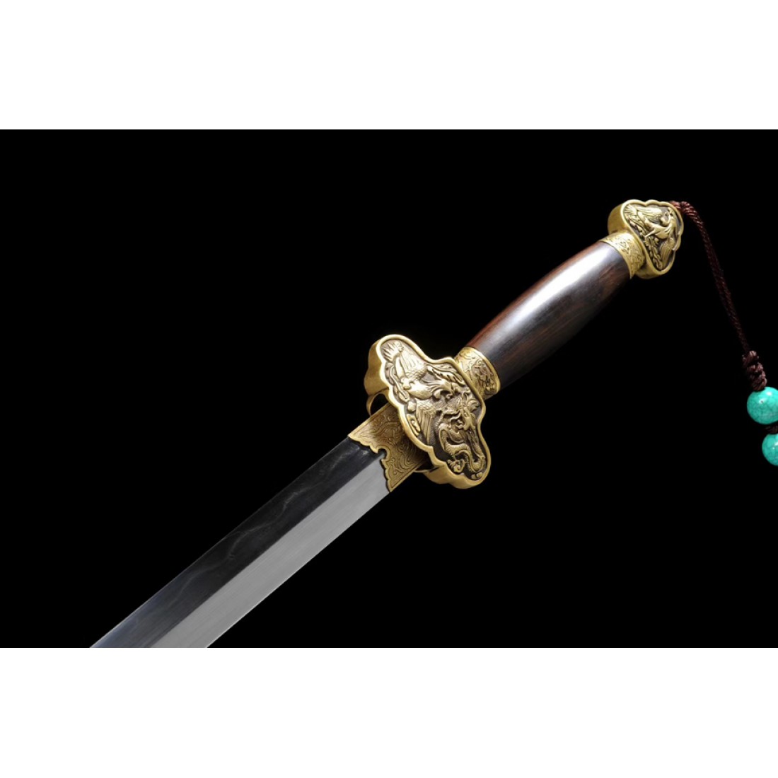 Dragon and Phoenix Jian Sword - Folded Steel Clay Tempered Blade ...