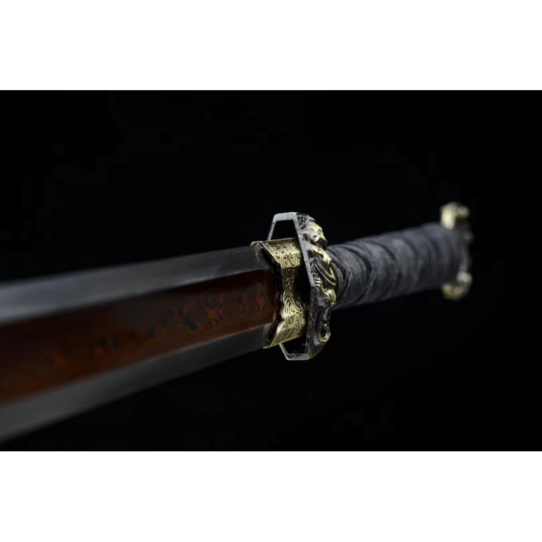 Huan Shou Dao Sword - Hand-Forged Folded Steel with Phoenix Fittings ...