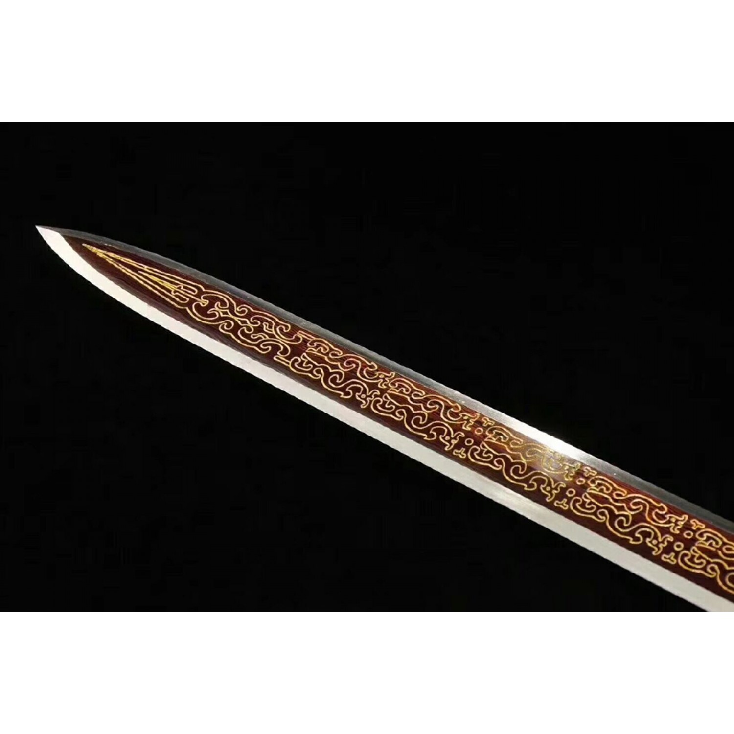 Han Jian Sword - Damascus Folded Steel with Etched Characters | HanBon ...