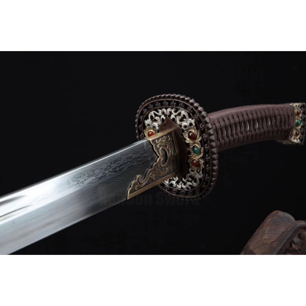 Chinese Dao Ming Dynasty Swords Three Colors Copper Folded Steel Clay ...