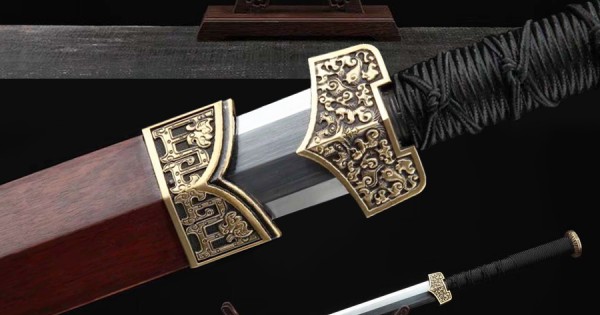 Xuanwu Han Jian Sword - Folded Steel with Brass Xuanwu Fittings ...