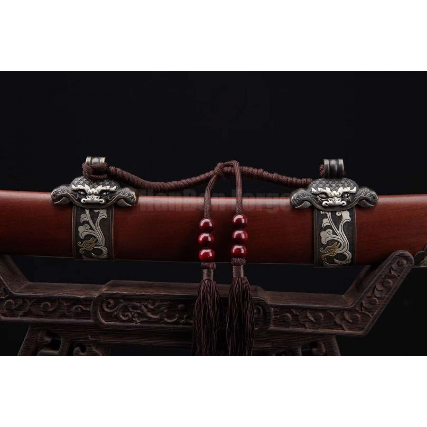 Dragon Dao Sword - Clay Tempered Damascus Steel, Double-Fuller Blade ...