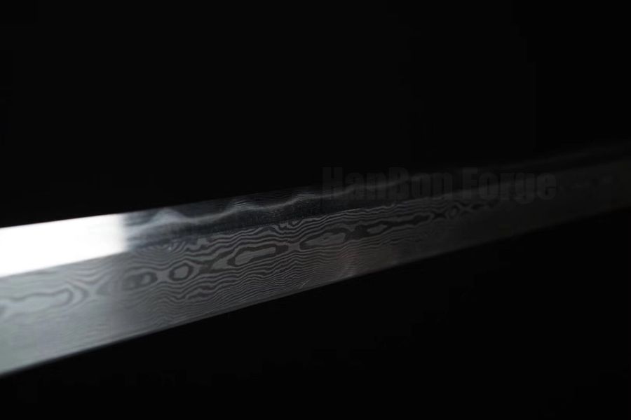 Dragon Tang Dao Sword Chinese War Famous Real Hamon Folded Steel Blade ...