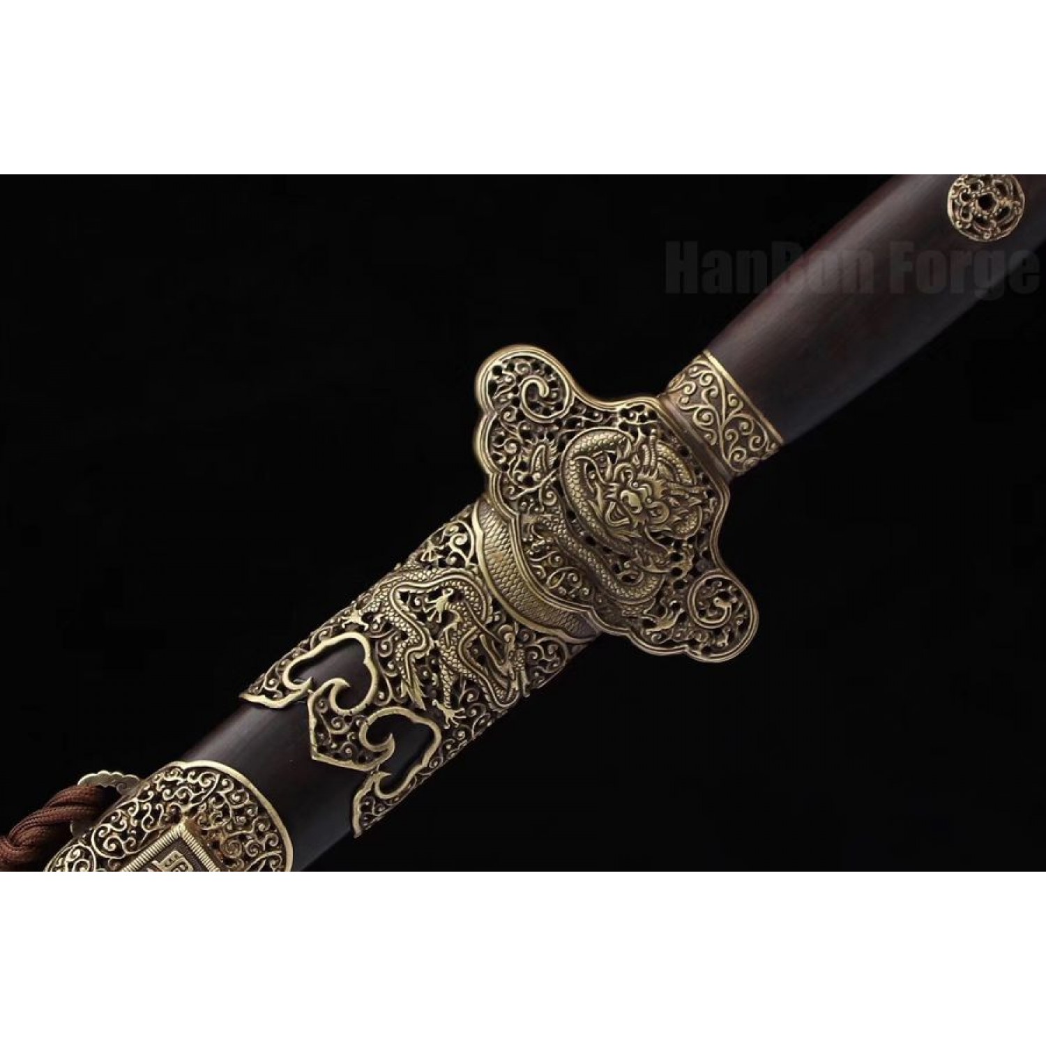 Dragon Jian Chinese Sword Damascus Folded Steel Hazuya Polish Blade ...