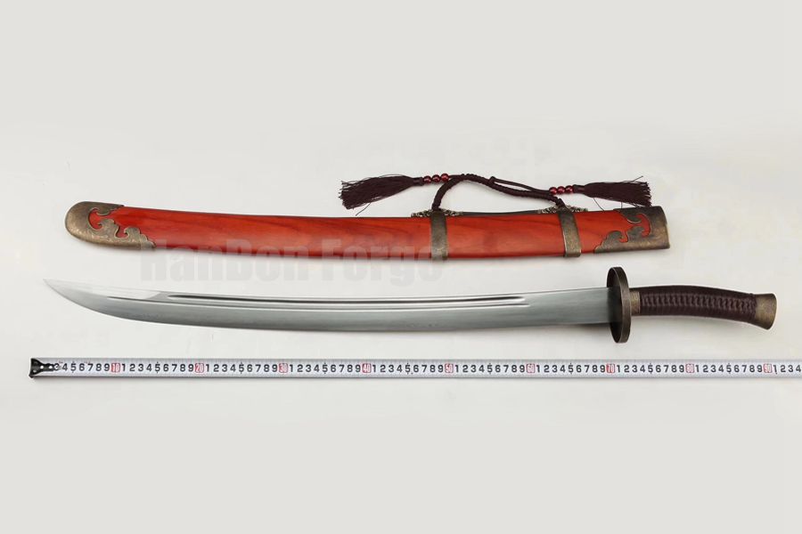 Qi Jia Dao Sword Chinese Saber Damascus Steel Blade Fighting FOR SALE