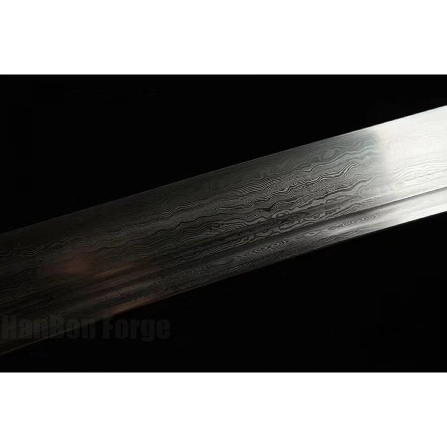 Chinese Qi Jia Dao Sword – Hand-Forged Damascus Steel Sabre with Dual Bo-Hi