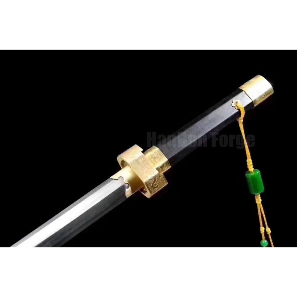 Famous Chinese Ganjiang Sword Jian Damascus Steel 12 Processes Hazuya ...