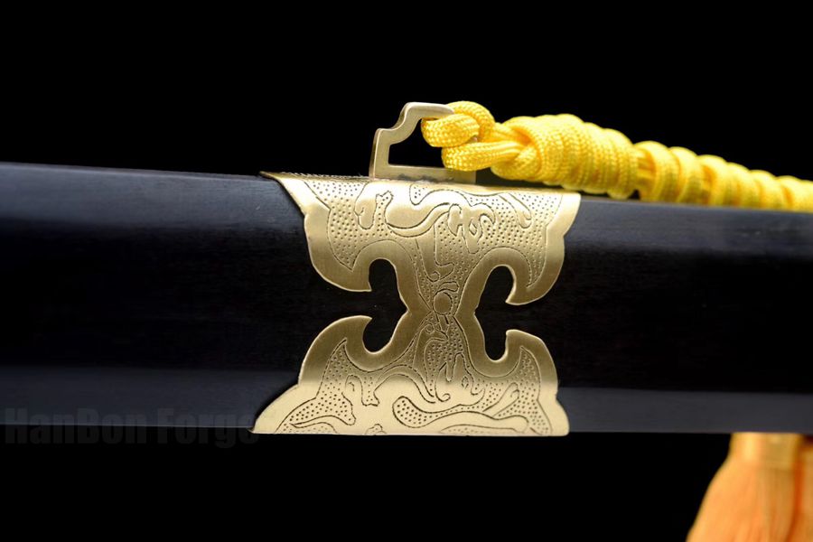 Famous Chinese Ganjiang Sword Jian Damascus Steel 12 Processes Hazuya ...