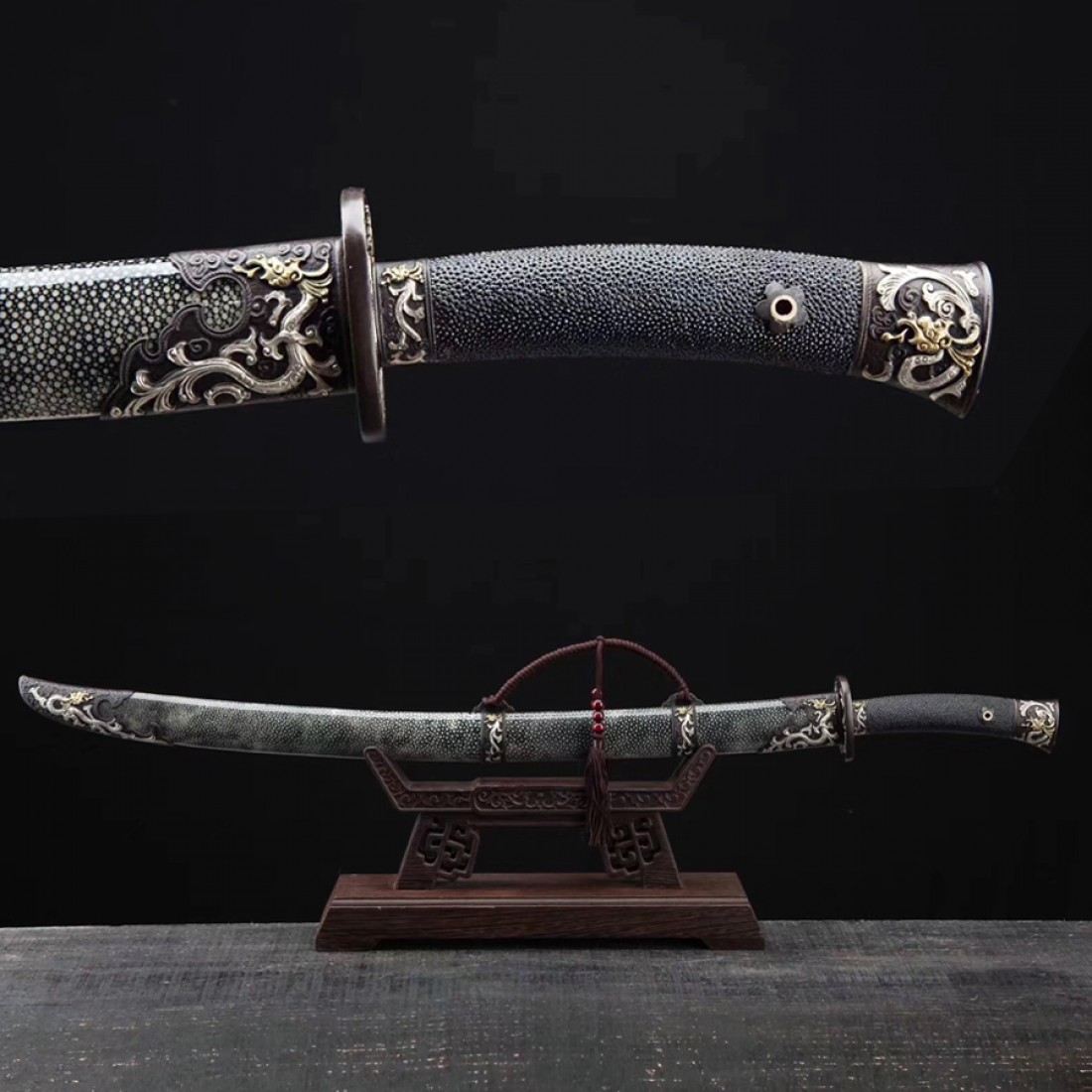 Chinese Dao Sword Chinese Sabre Folded Steel Hazuya Polish Blade ...