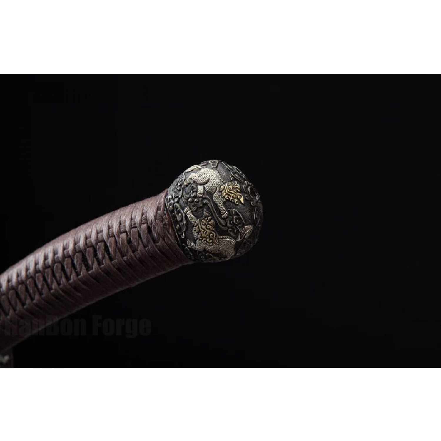 Chinese Qilin Treasure Sword | Hand-Forged Folded Pattern Steel with ...