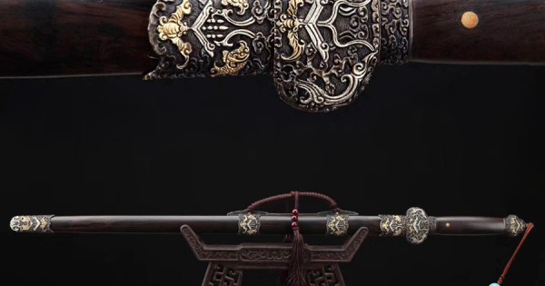 Chinese Sword Jian Tricolor Copper Damascus Folded Steel Hand Polish ...