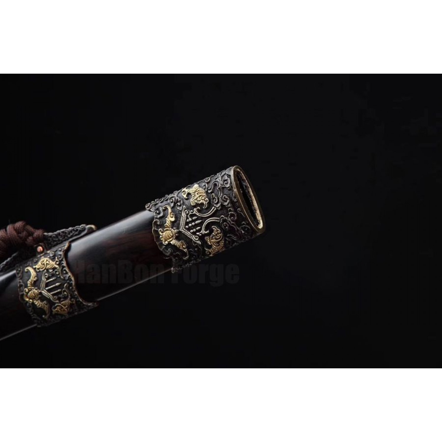 Chinese Sword Jian Tricolor Copper Damascus Folded Steel Hand Polish ...