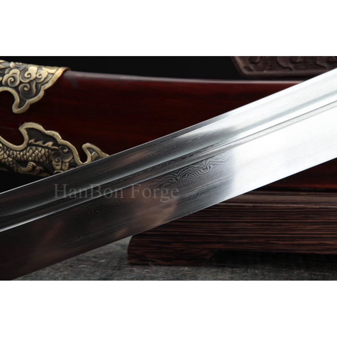 Handmade Dragon Theme Dao – 13-Folded Damascus Blade | HB810