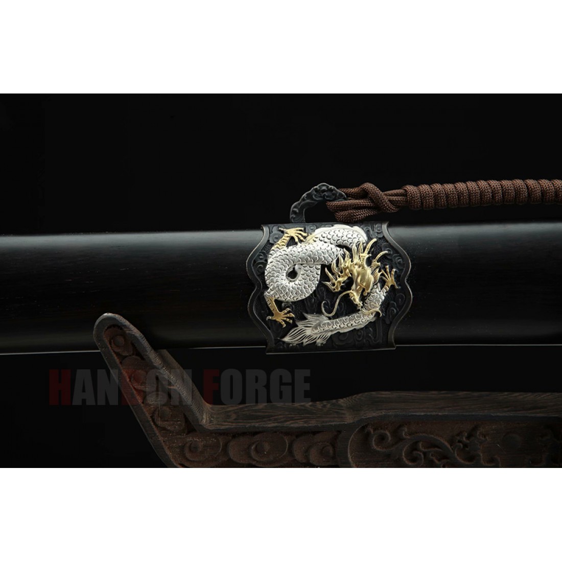 Chinese Dragon Han Dynasty Yuewang Jian Pattern Steel Clay Tempered ...