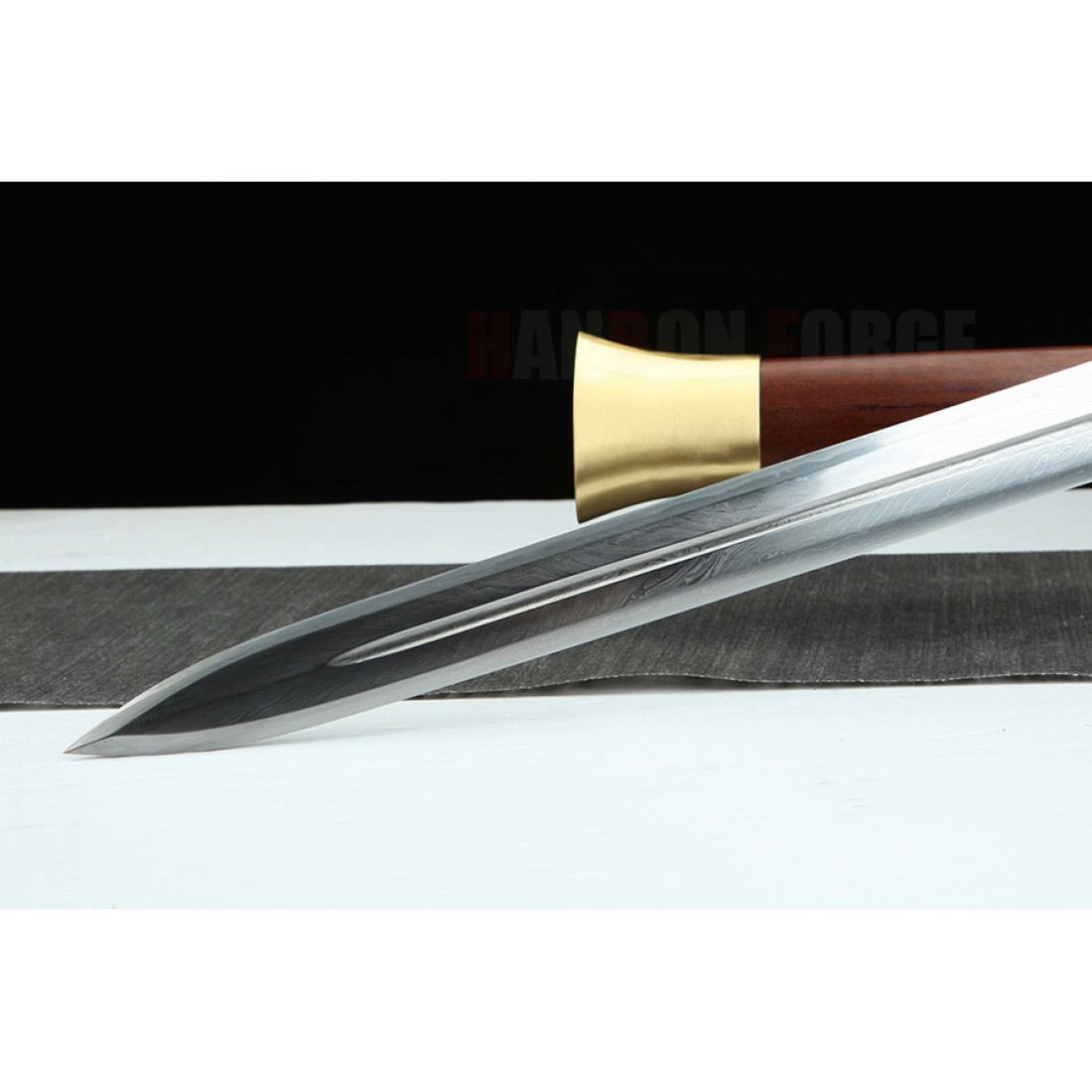 Han Dynasty Jian Chinese Sword Feather Pattern Steel Eight Sides Blade