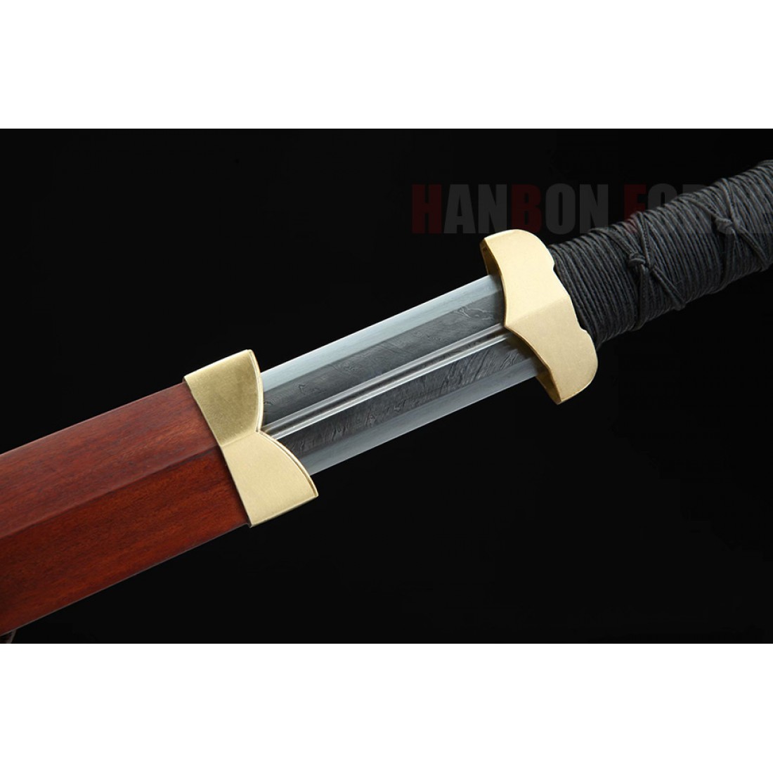 Han Dynasty Jian Chinese Sword Feather Pattern Steel Eight Sides Blade