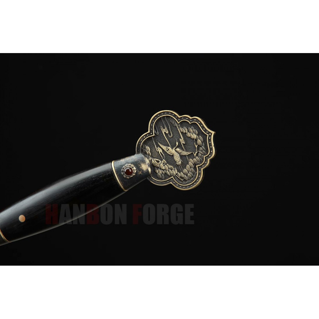 Chinese Xiangrui Jian Auspicious Sword Folded Pattern Steel Clay ...