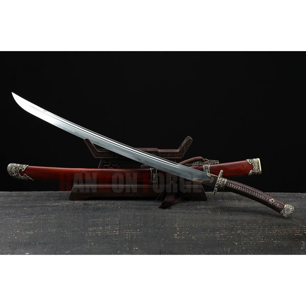 Folded Pattern Steel Clay Tempered Blade Chinese Eight Immortals Dao Sword