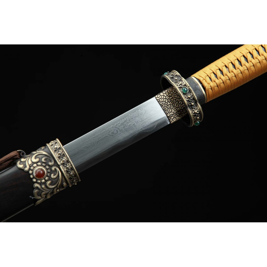 Chinese Tang Dao Sword - Pattern Steel, Clay Tempered | HanBon Forge