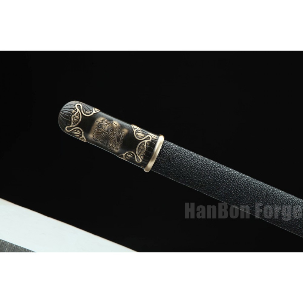 Chinese Jian Sword Song Dynasty Folded Pattern Steel Blade Clay ...