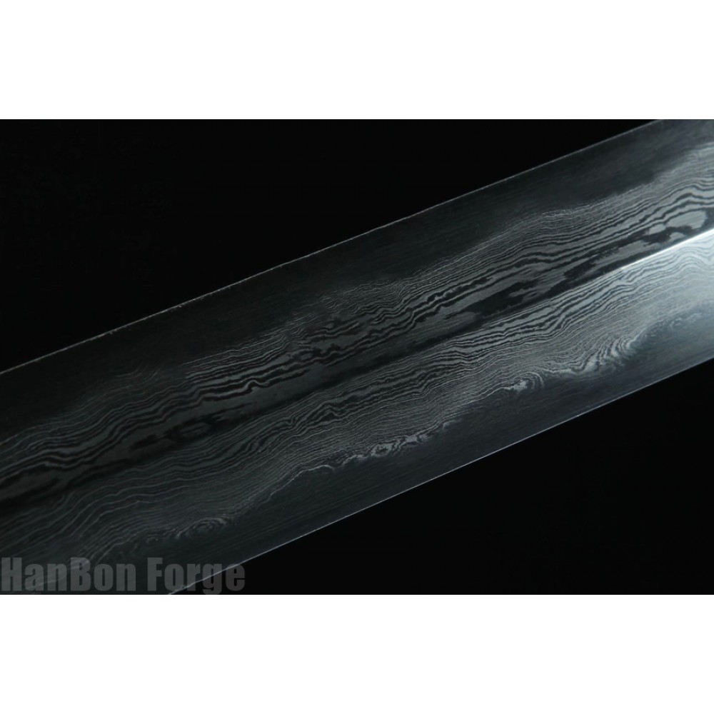 Chinese Jian Sword Song Dynasty Folded Pattern Steel Blade Clay ...