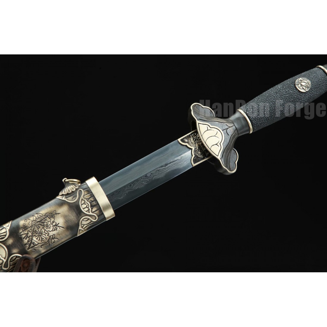 Chinese Jian Sword Song Dynasty Folded Pattern Steel Blade Clay ...