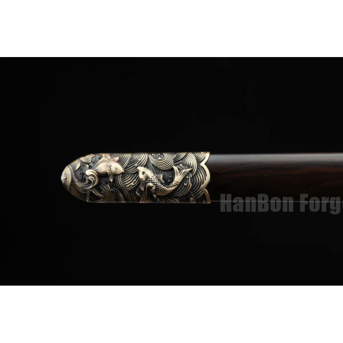 Chinese Sword Longwang Jian Hand Forged Folded Pattern Steel Blade Clay ...