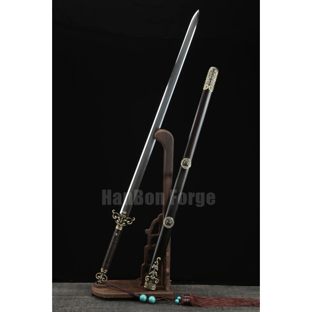 Chinese Sword Huolong Jian Dragon Sword Handmade Pattern Steel Clay ...