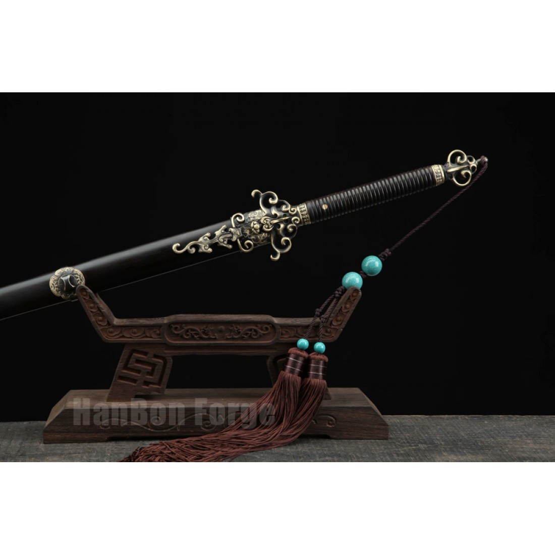 Chinese Sword Huolong Jian Dragon Sword Handmade Pattern Steel Clay ...