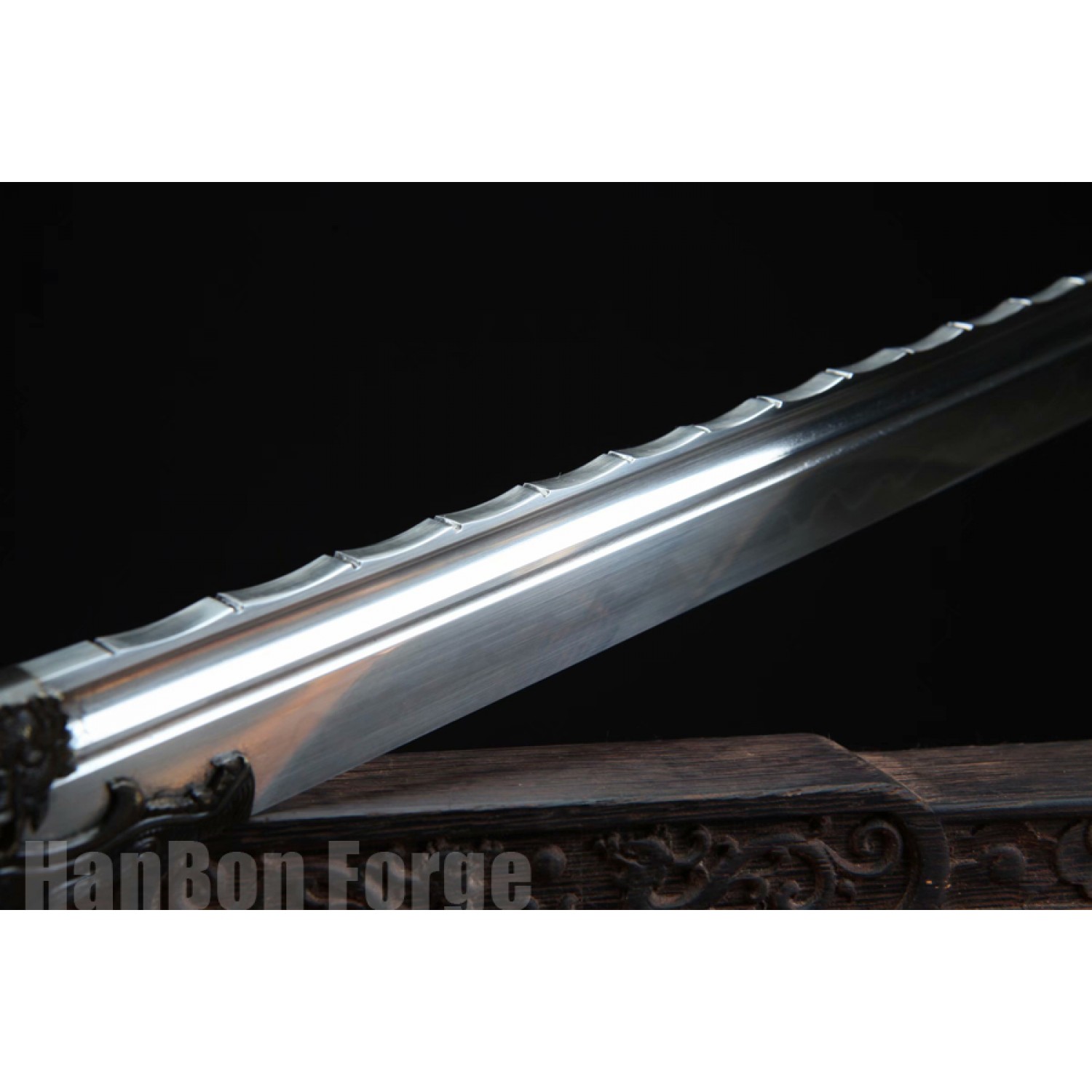 Qing Dao Sword - Clay Tempered Blade & Red Copper Fittings | HanBon Forge
