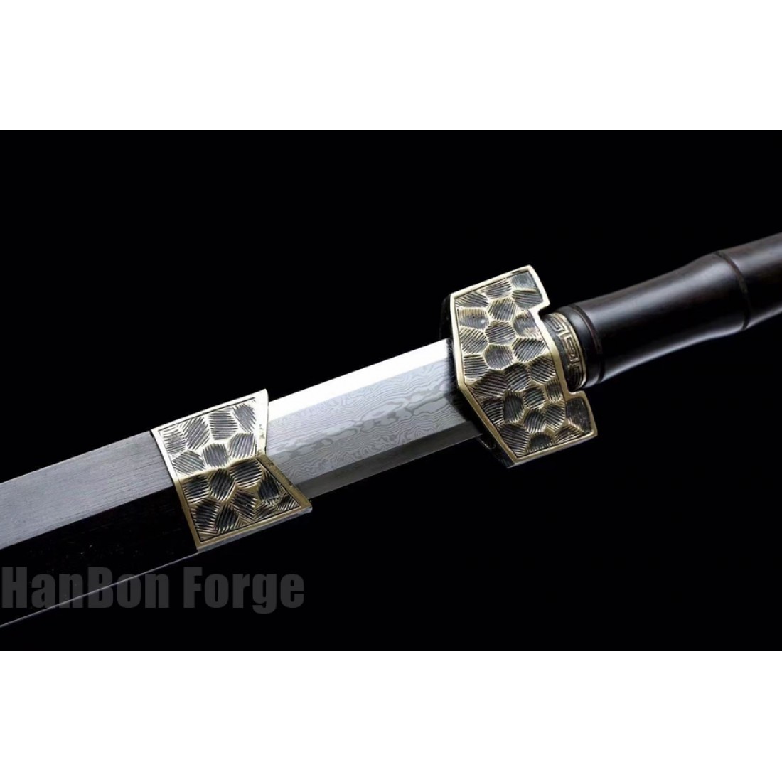 Chinese Sword Han Dynasty Jian Hand Forged Pattern Steel Eight Sides ...