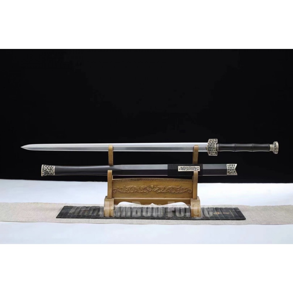 Chinese Sword Han Dynasty Jian Hand Forged Pattern Steel Eight Sides ...