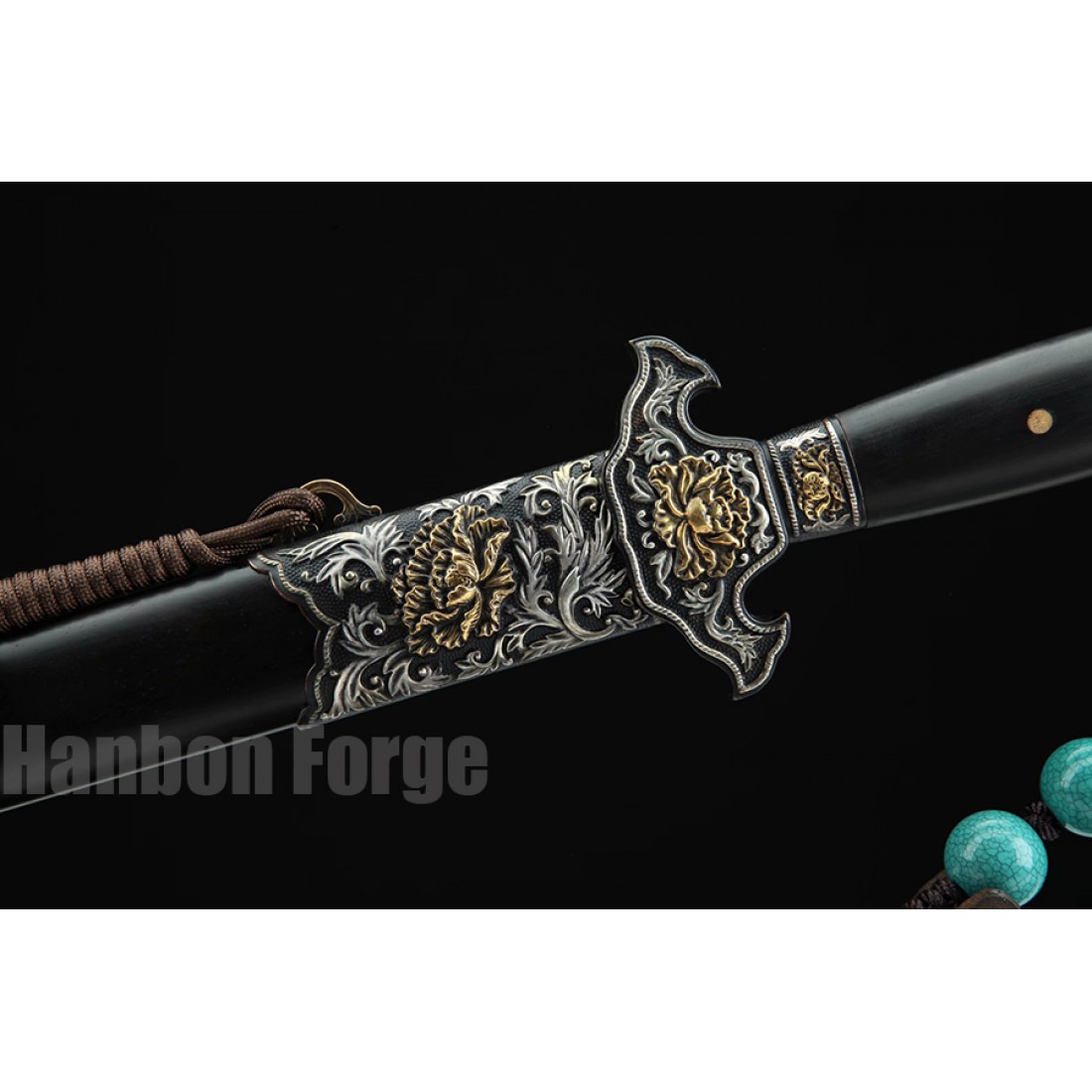 Chinese Sword Mudan Jian Hand Forged Folded Pattern Steel Clay Tempered ...