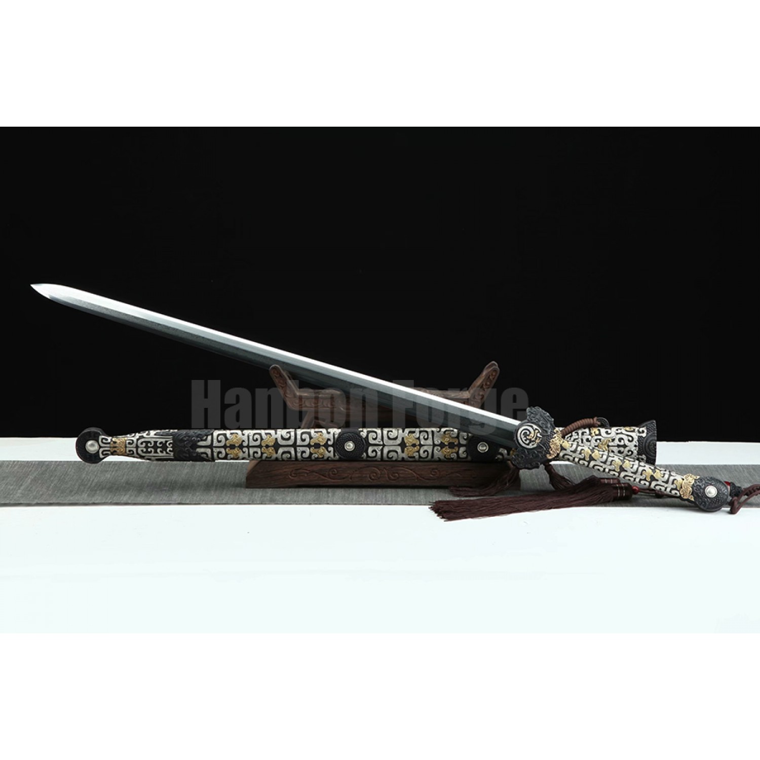 Chinese Sword Yueshen Jian Hand Forged Pure Copper Carved Scabbard ...