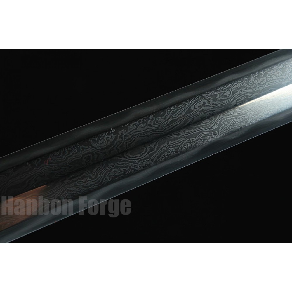 Chinese Sword Tang Dynasty Mudan Jian Hand Forged Pattern Steel With ...