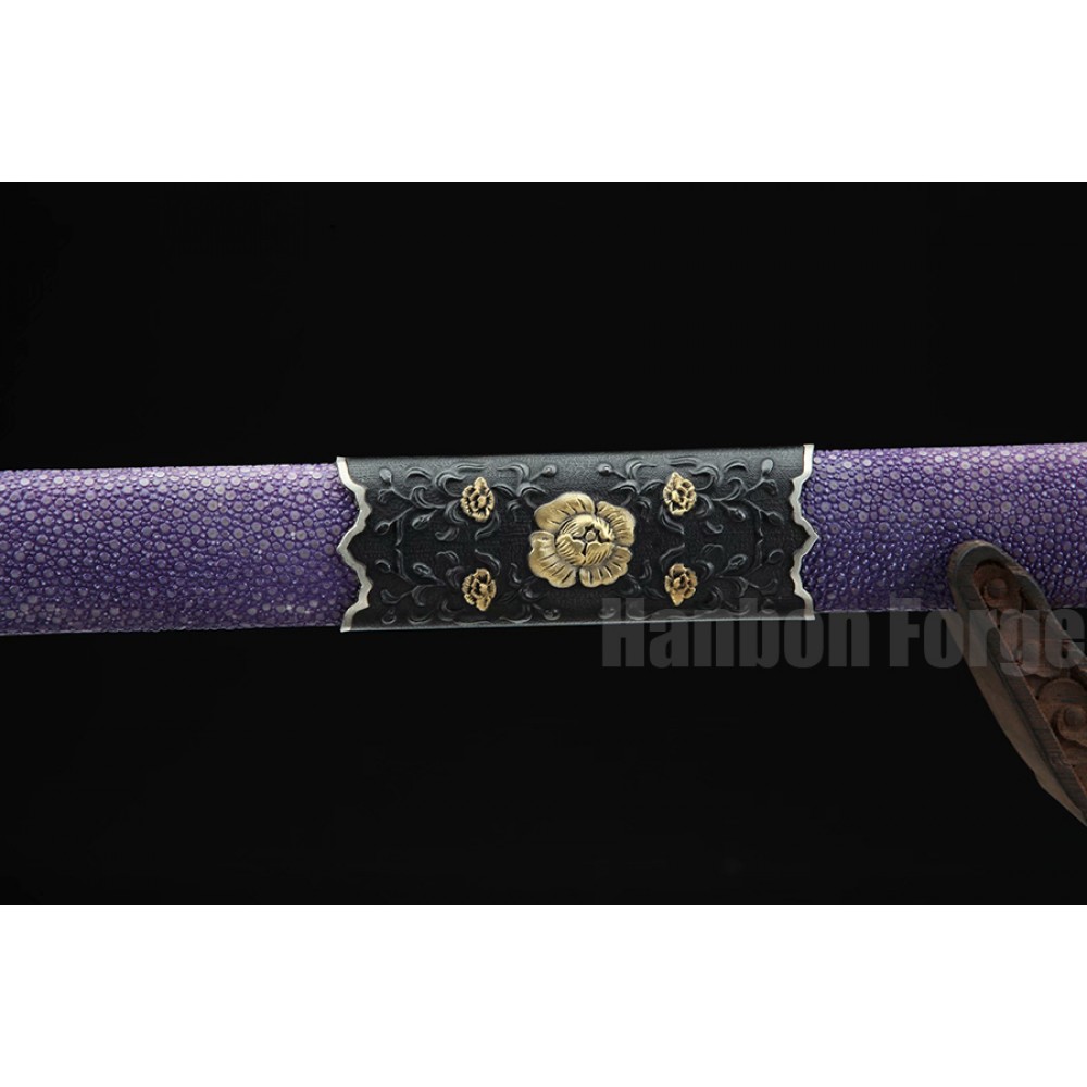 Chinese Sword Tang Dynasty Mudan Jian Hand Forged Pattern Steel With ...