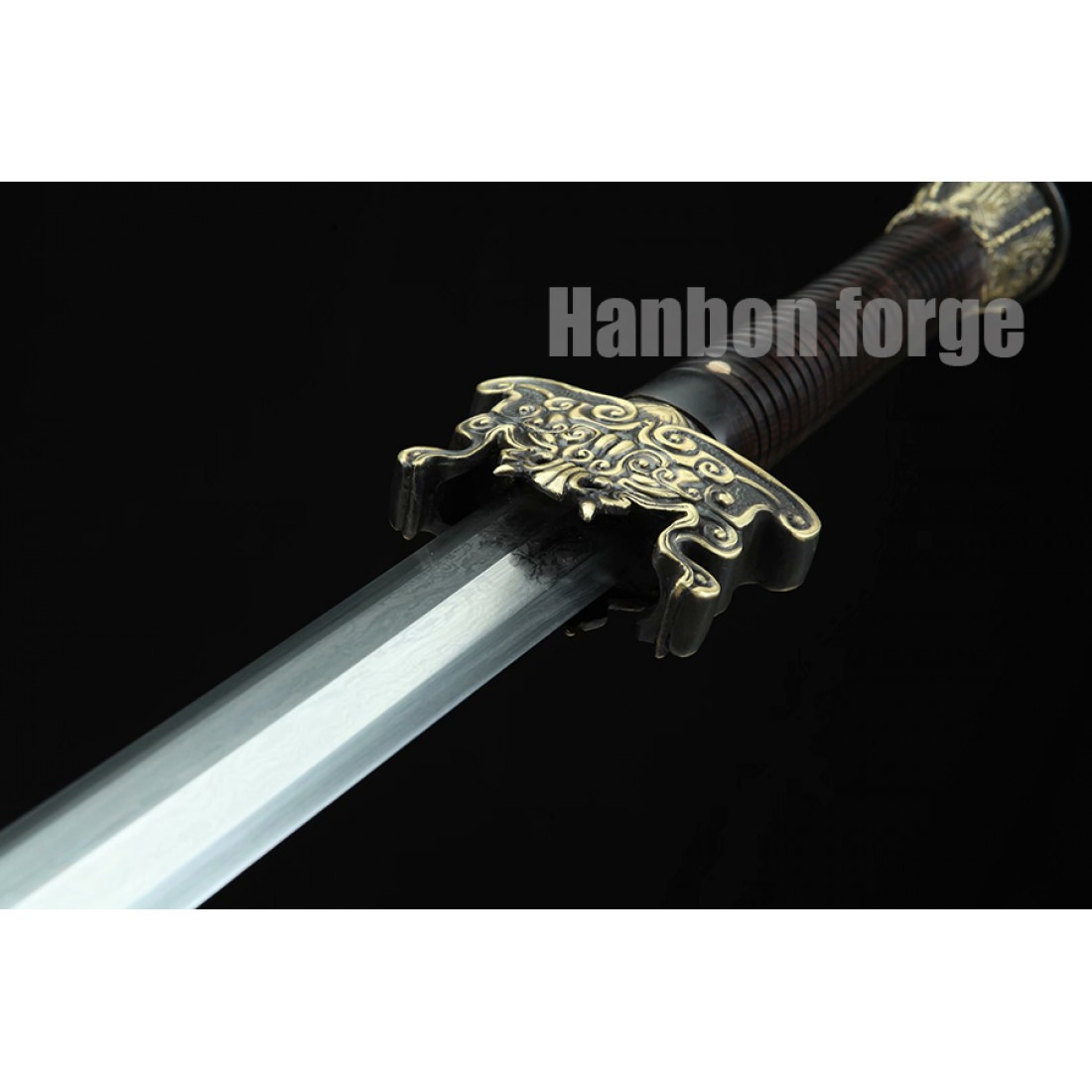 Chinese Jian Sword Hand Forged Clay Tempered Pattern Steel Traditional ...