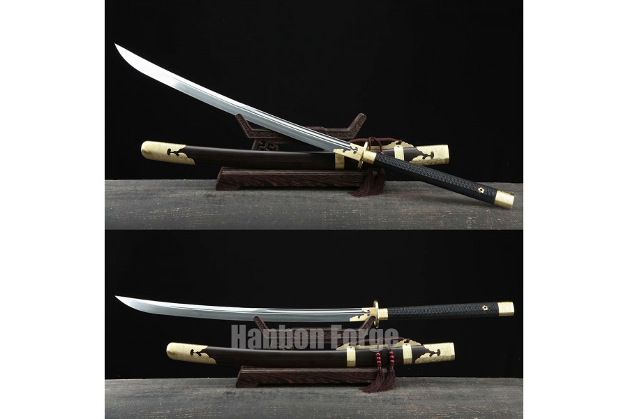 Chinese Dao Sword Hand Forged Folded Pattern Steel Full Tang Blade ...