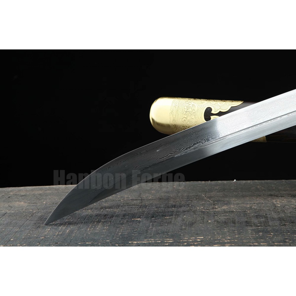 Chinese Dao Sword - Hand-Forged Pattern Steel | HanBon Forge