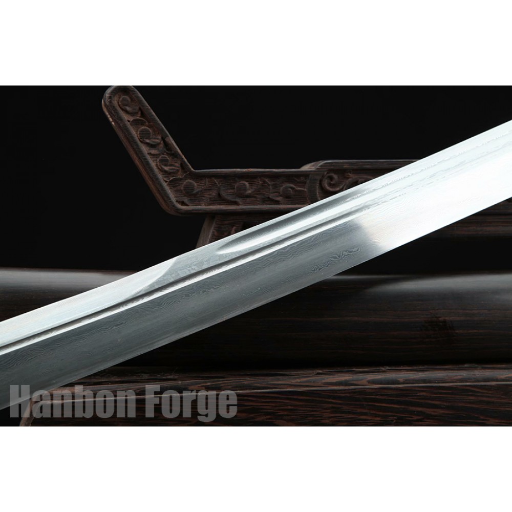 Chinese Dao Sword - Hand-Forged Pattern Steel | HanBon Forge